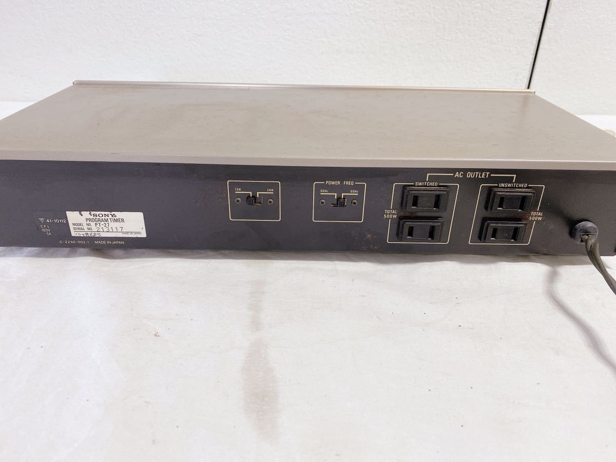 CH290 1円 SONY ソニー PROGRAM TIMER プログラムタイマー PT-27 現状品 E エラーコードが出るためジャンク(オーディオ機器)｜売買されたオークション情報 ...