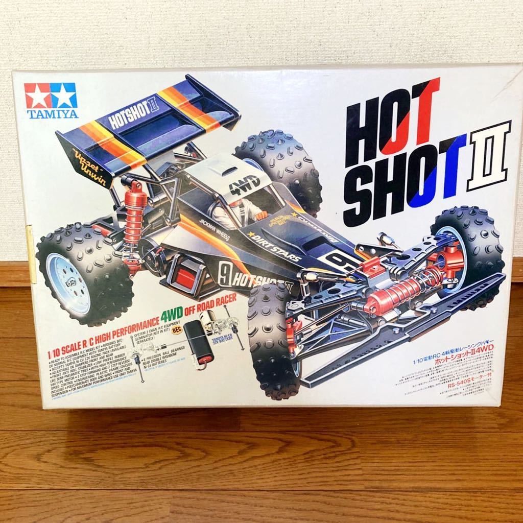 タミヤ ホットショットⅡ 4WD 1/10 当時物 スーパールブショック 付き TAMIYA HOTSHOTⅡ RCカー ホットショット2 HOTSHOT2(田宮模型)｜売買されたオークション ...