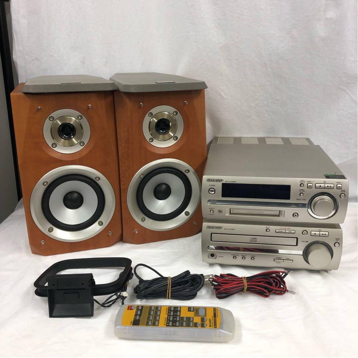 稼働品 SHARP/シャープ MD-X10-S CD MDミニコンポ リモコン/アンテナ付き(MDコンポ)｜売買されたオークション情報 ...