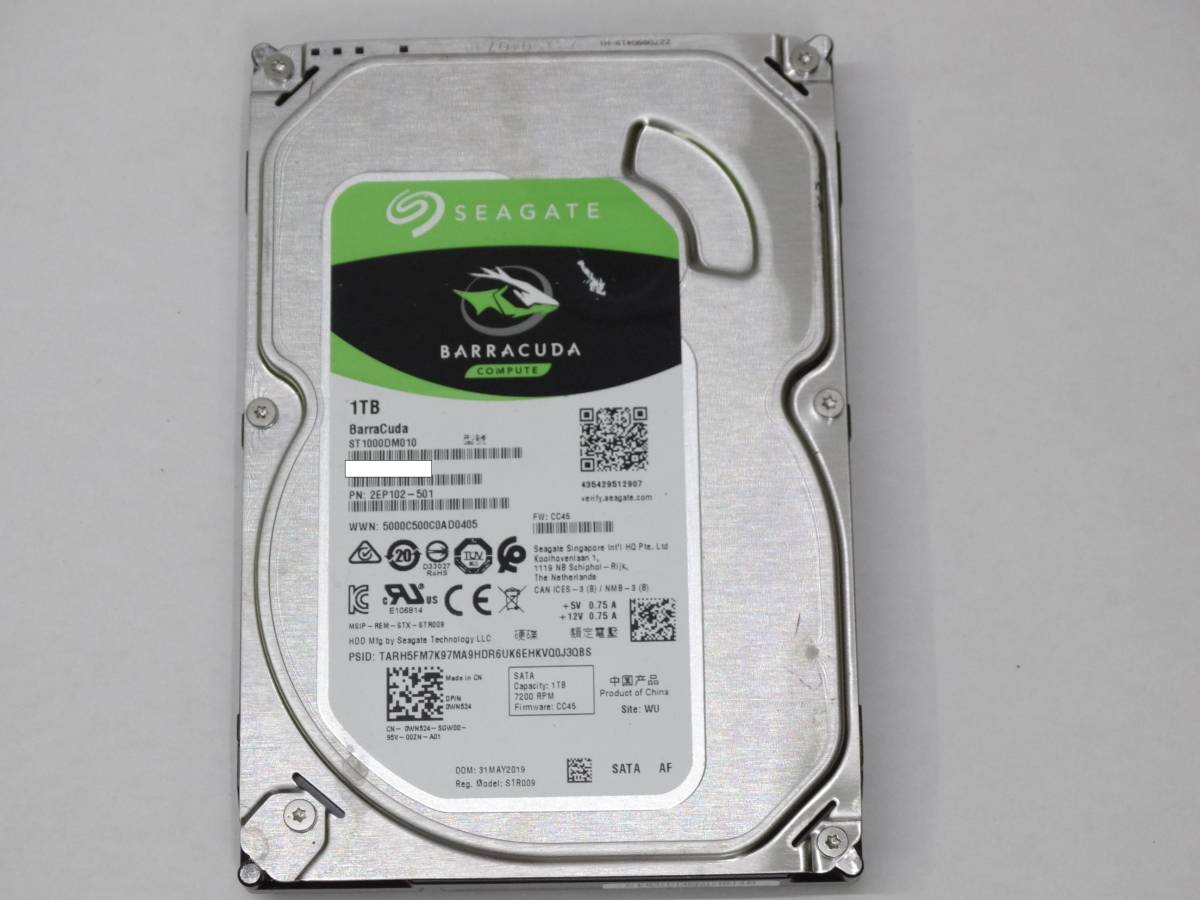 12263 SEAGATE BARACUDA ST1000DM010 3.5インチHDD 1TB(1TB～)｜売買されたオークション情報 ...
