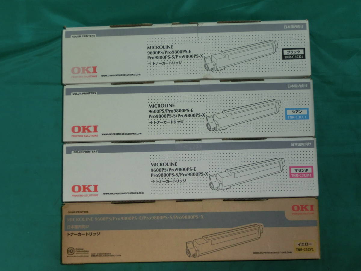 外箱に難あり TNR-C3CK1/TNR-C3CC1/TNR-C3CM1/TNR-C3CY1 4個セット OKI 純正 MICROLINE 9600PS/Pro9800PS-E ...