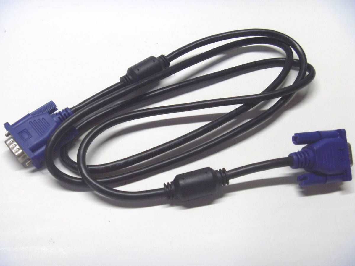 VGA-ケーブル 黒色 約1.4m 送料〒198円 アナログ ケーブル モニタ用 D-Sub 15P(モニタ)｜売買されたオークション情報、yahooの商品情報をアーカイブ公開 ...