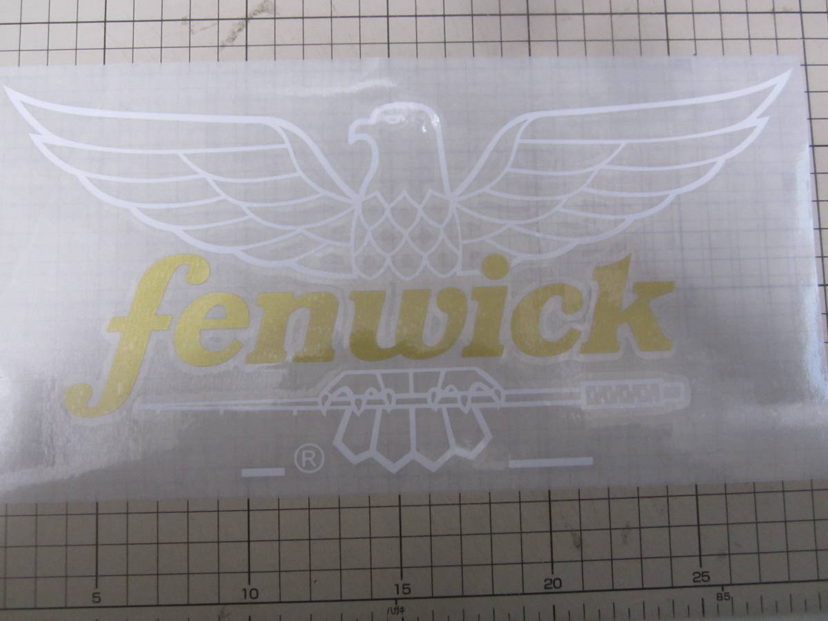 FENWICK フェンウィック 横280mm縦約138mm 2色仕様 画像は白鷲金文字 ステッカー デカール ハイグレード耐候6年 40色 ...