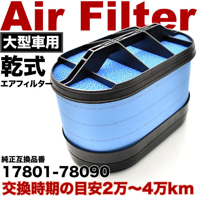 日野 デュトロ TPG/2KG-XZU710M エアフィルター エアクリーナー 17801-78090 AIRF207(エアフィルター、エア ...