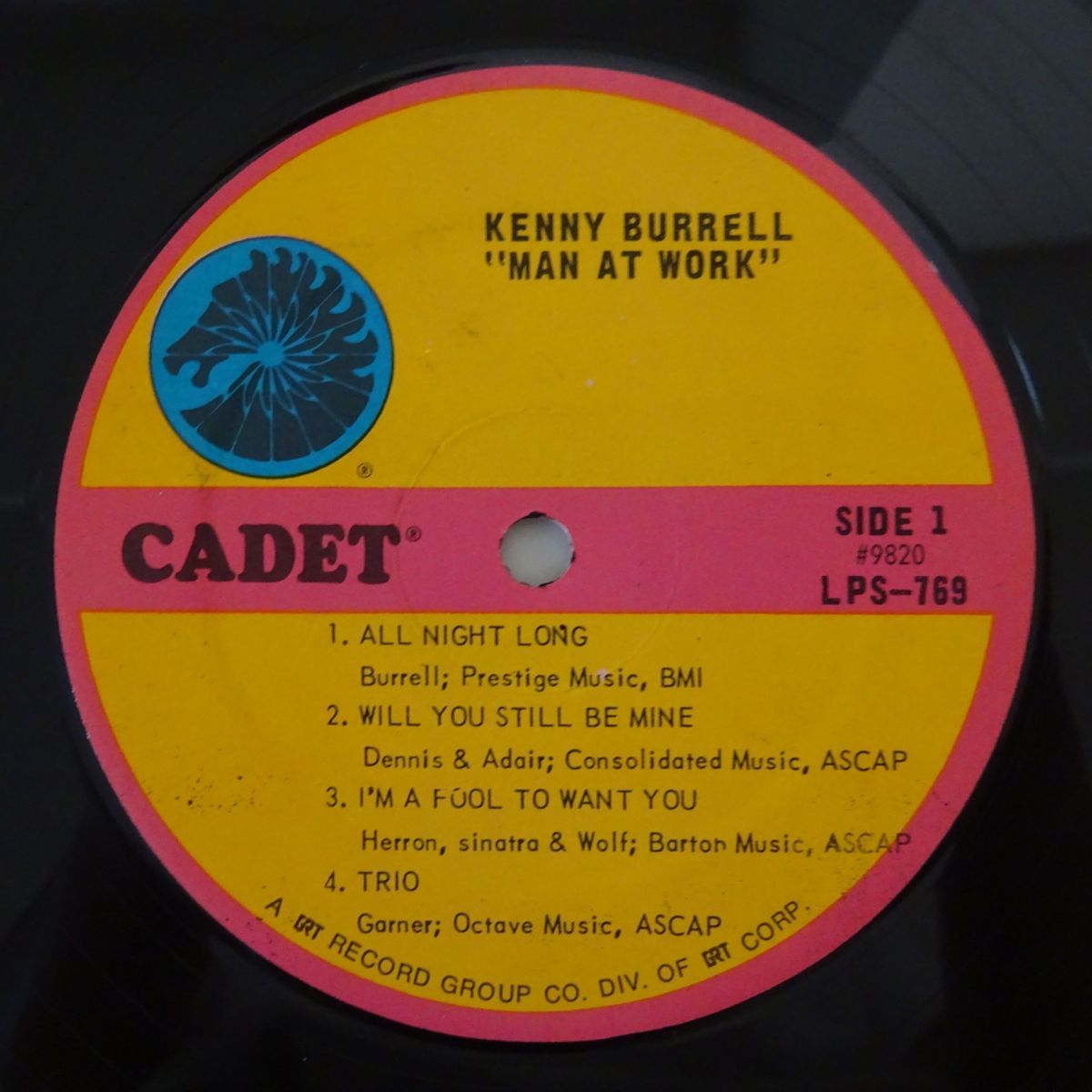 23007943; 廃盤 Cadet US盤 KENNY BURRELL Man at work LPS 769 ケニー バレル(ジャズ一般 ...