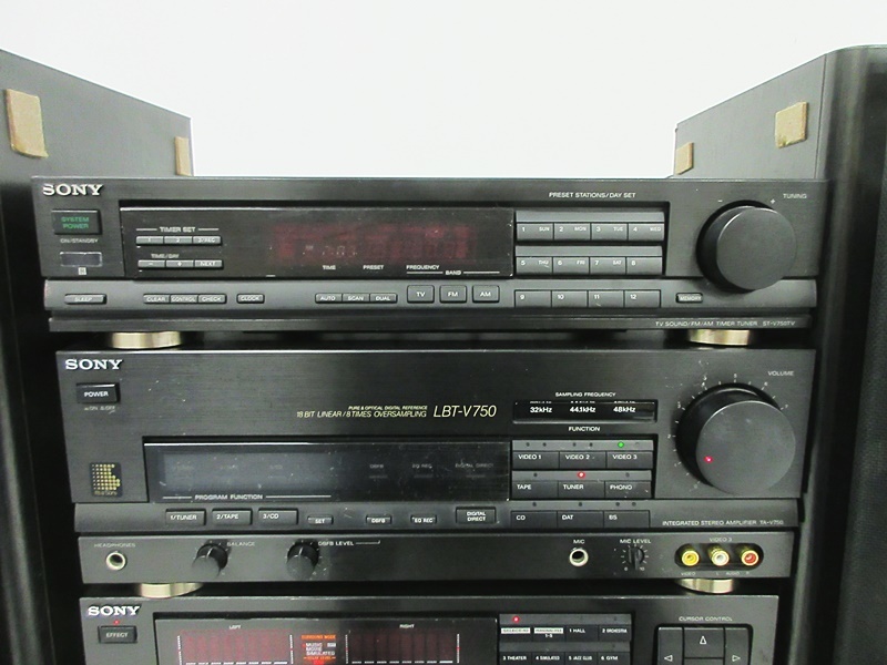 01 31-324533-23 S SONY ソニー LBT-V750 ステレオシステム コンポ CDP-V750/ST-V750TV/TA ...