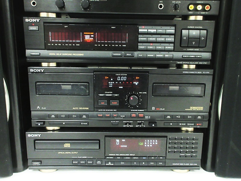 01 31-324533-23 S SONY ソニー LBT-V750 ステレオシステム コンポ CDP-V750/ST-V750TV/TA ...