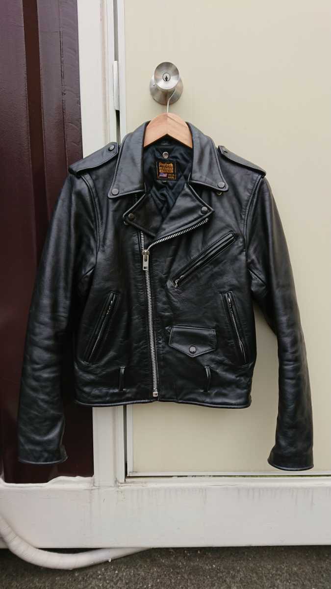 Protech ホースハイド ライダースジャケット サイズ34 カスタム Vintage ダブルライダース Schott 613 618(ライダースジャケット)｜売買されたオークション情報 ...