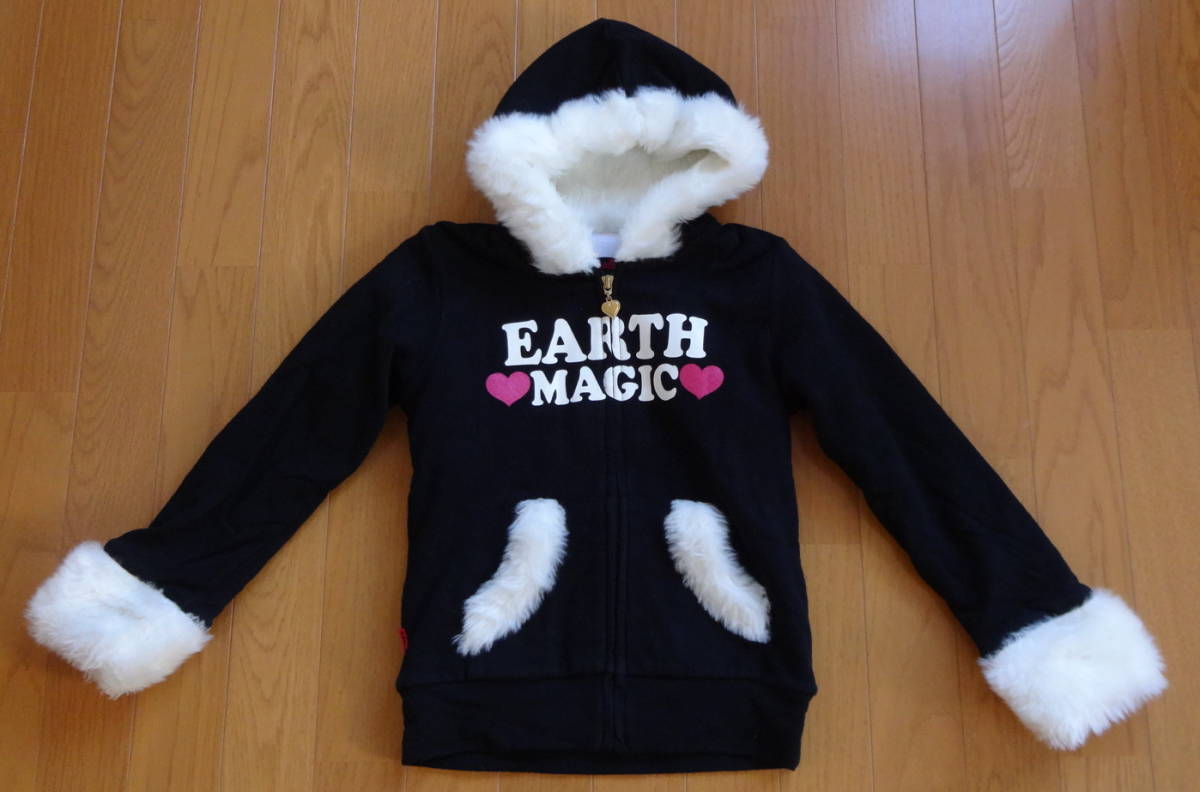 EARTHMAGIC/ア-スマジック 黒ファ－パ－カ－／アウタ－ 130/秋冬重宝/120/15000円(ジャケット、上着)｜売買されたオークション情報、yahooの商品情報をアーカイブ公開 ...