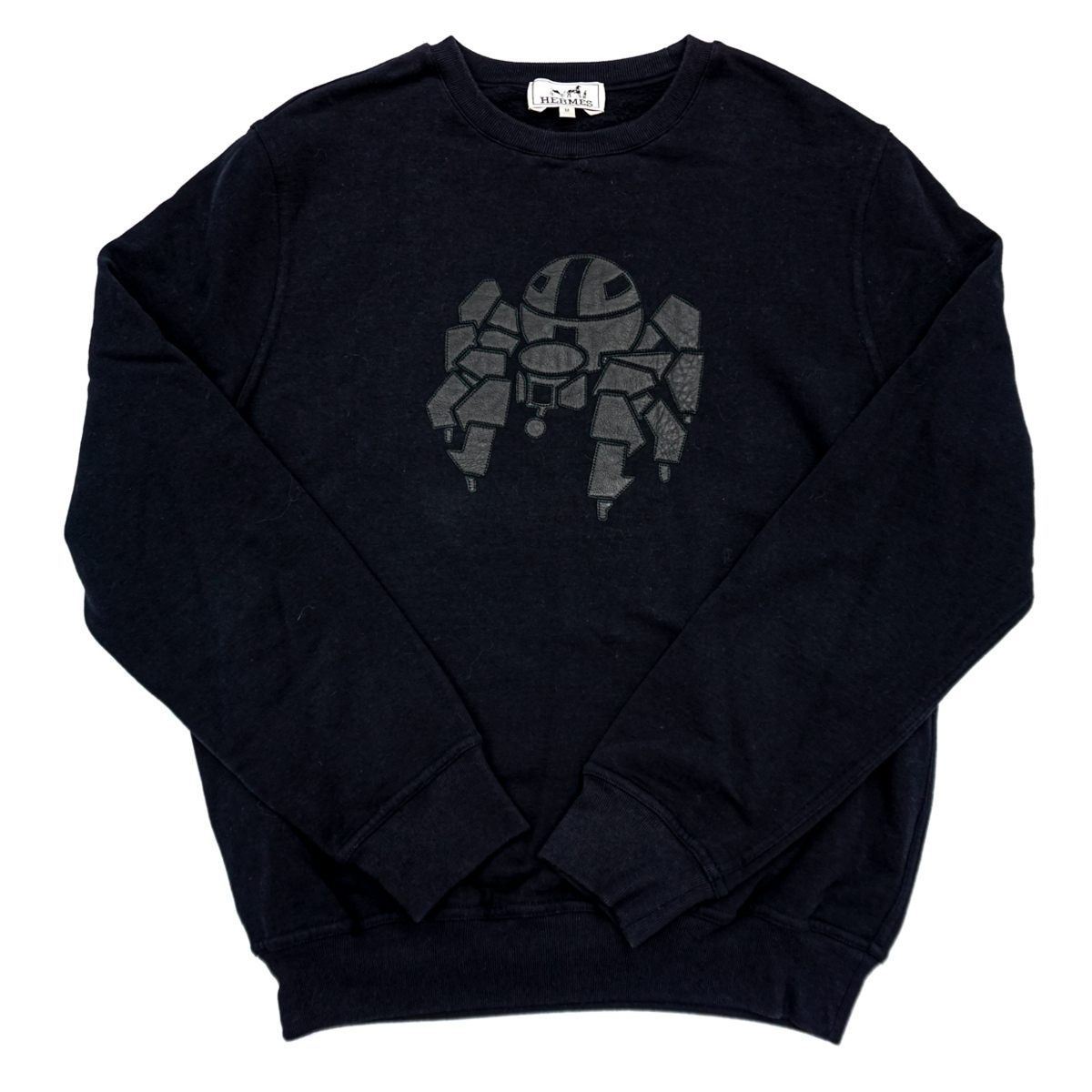 良品/1円 エルメス HERMES メンズ スウェット ROBOT PATCH CUIR トレーナー 裏起毛 コットン カーフレザー Mサイズ ヴェールドゥグリス(その他)｜売買された ...