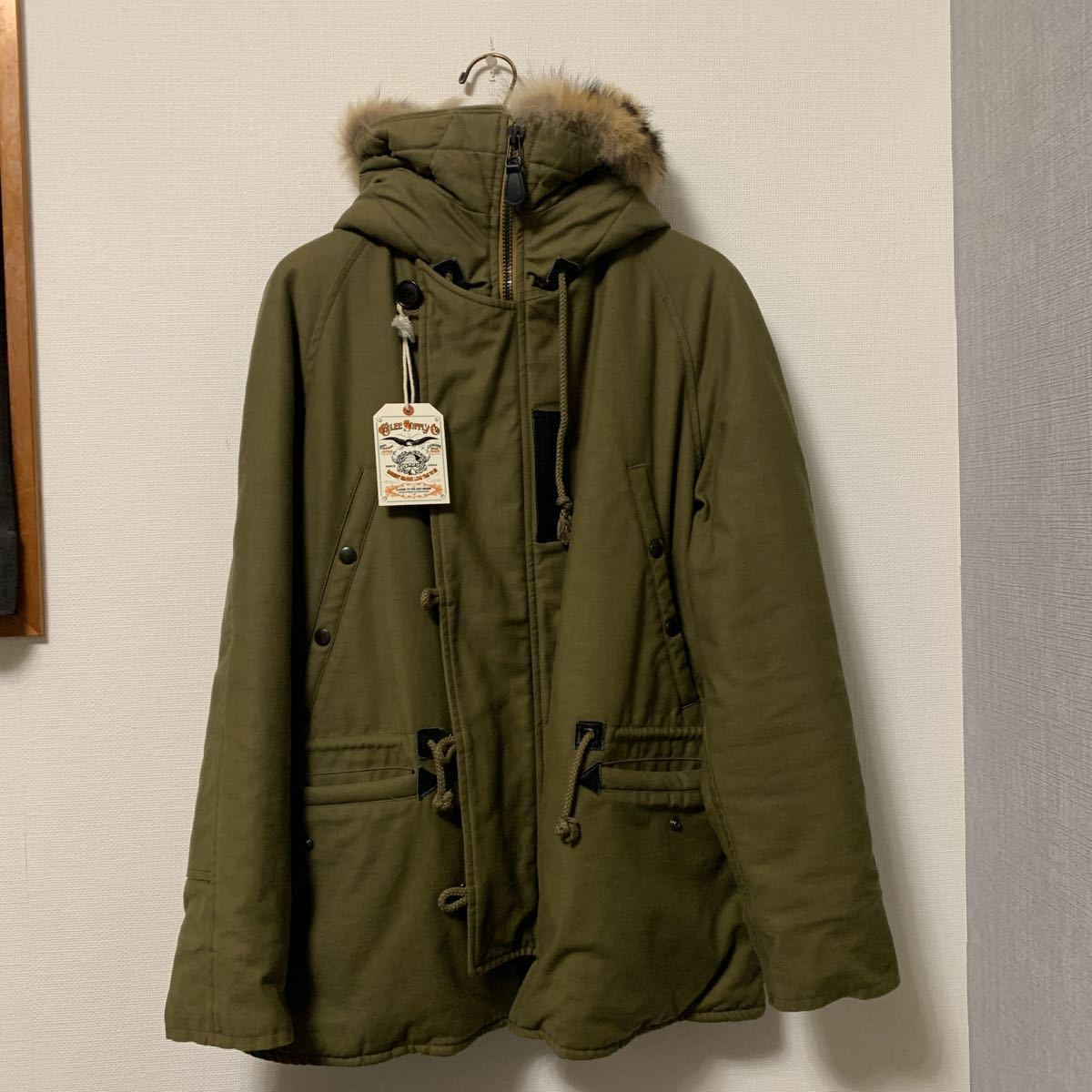 CALEE HEAVY BACK SATIN N-3B JACKET N-3Bジャケット Olive 試着のみ 品 Lサイズ 定価80000円 キャリー クライミー ワコマリア(ジャケット ...
