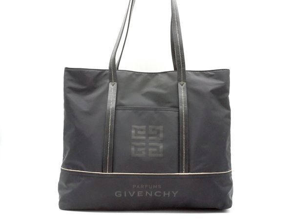 1円 ジバンシィ パルファム トート ショルダー バッグ ロゴ 軽量 ナイロン 黒 ブラック GIVENCHY PARFUMS 3202h(女性用)｜売買されたオークション情報、yahooの ...