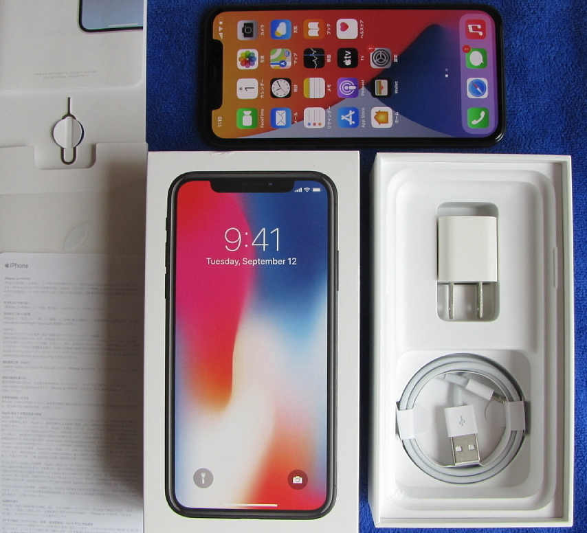 同様 バッテリ100％ SIMフリー Apple iPhoneX 256GB スペースグレイ アップルストア版 付属品 スピード発送(国内版SIMフリー)｜売買されたオークション情報 ...