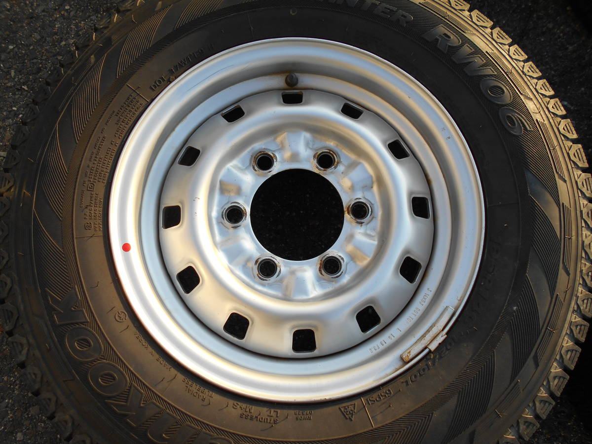 小型トラック用スタッドレス F:185R14C 102/100L Hankook WINTER RW06 12年製 8分 R:165R13 ...
