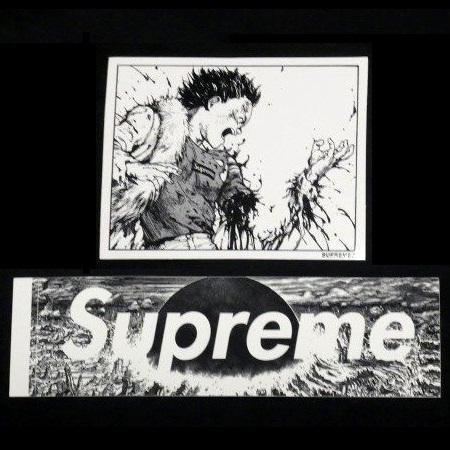 17AW Supreme x AKIRA Sticker Set ステッカー 2枚 セット Neo-Tokyo Box Logo Arm 大友 ...