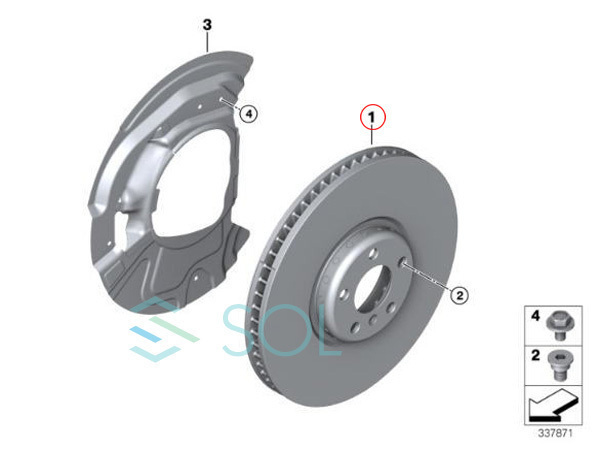 BMW E70 F15 X5 E71 F16 X6 フロント ブレーキローター ブレーキディスク 左右セット 3.0si 35iX 40eX ...