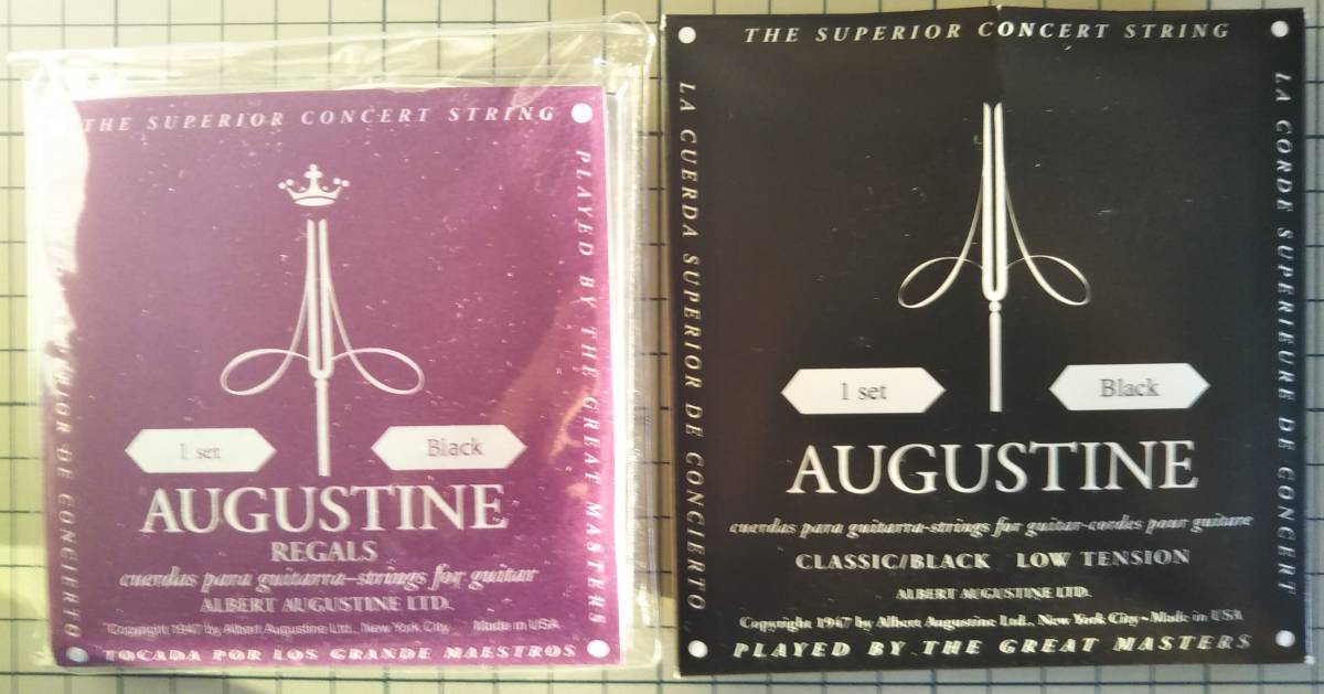 2セット クラシックギター弦 オーガスチン リーガル ブラック セット AUGUSTINE REGAL BLACK SET(オーガスチン)｜売買されたオークション情報、yahooの商品情報を ...