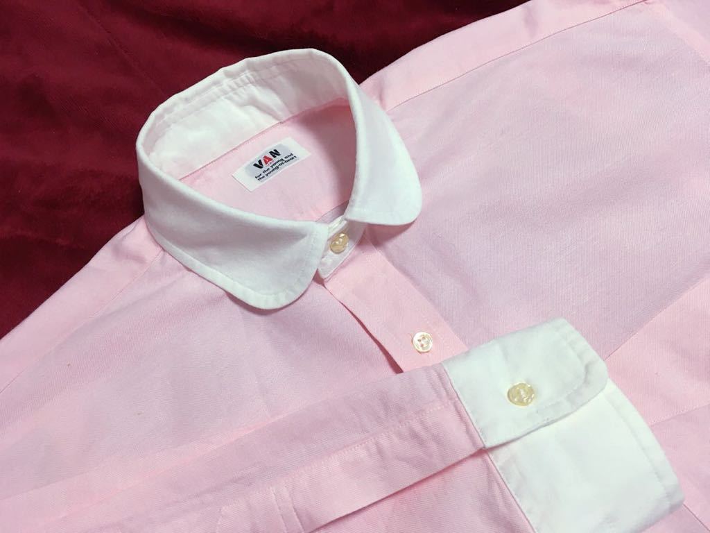 VAN JAC クレリックシャツ ラウンドカラー38 ラルフ Jプレス(Lサイズ)｜売買されたオークション情報、yahooの商品情報をアーカイブ公開 - オークファン（aucfan.com）