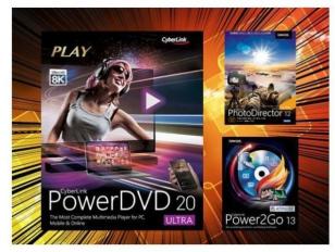 CyberLink PowerDVD 20 ultra ＋ PhotoDirector Ultra 12+ Power2Go 13 ...