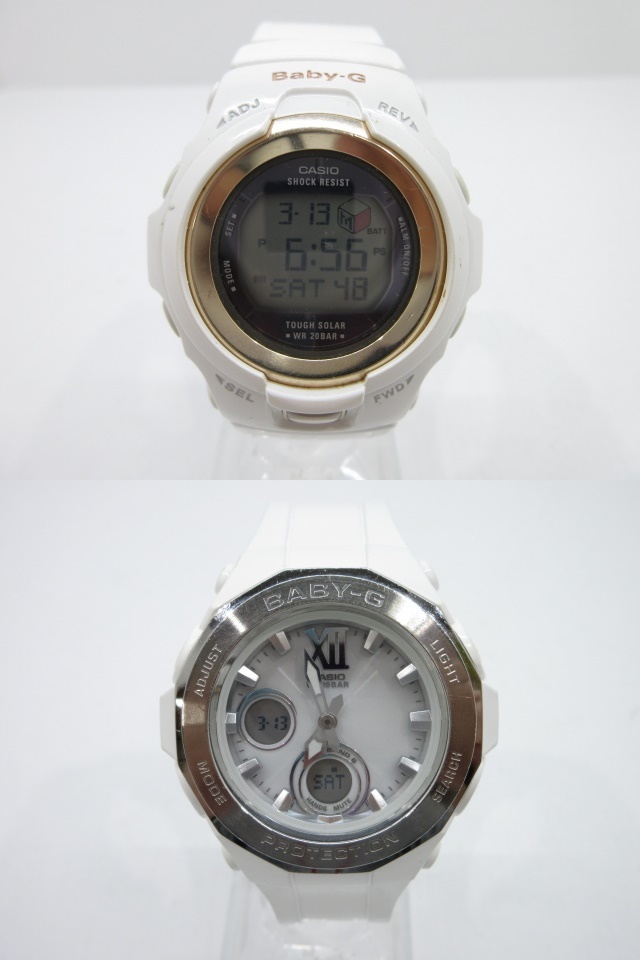k30061-rr 送料600円 Baby-G CASIO BGR-300F-7JR/BGA-2200-7BJF カシオ イルクジ ソーラー腕 ...