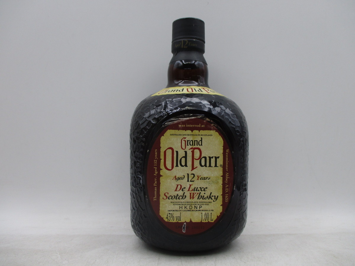 同梱OK商品 GRAND Old Parr 12年 グランド オールドパー デラックス スコッチ ウイスキー 1L 1000ml 43% 未開栓 古酒 B49798(スコッチ)｜売買された ...
