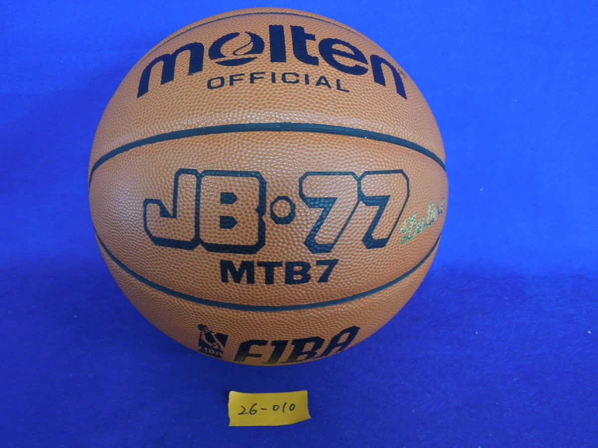 26－010 バスケットボール モルテンmolten official deluxe 7号球 JB77 MTB7 FIBA 少汚れ有り ...