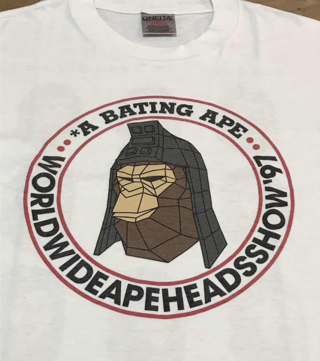 90s 初期 A BATHING APE WORLD WIDE APE HEADS SHOW’97 エイプ Tシャツ(Mサイズ)｜売買されたオークション情報、yahooの商品情報をアーカイブ ...