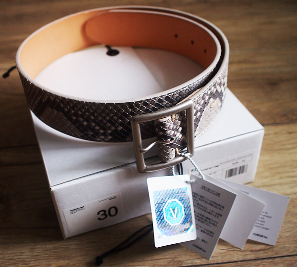 /VISVIM visvim PYTHON BELT w 30 size:1 i.c.t/RRL/BRIGADIER/dry vest SOCIAL SCULPTURE denim 21ss ...