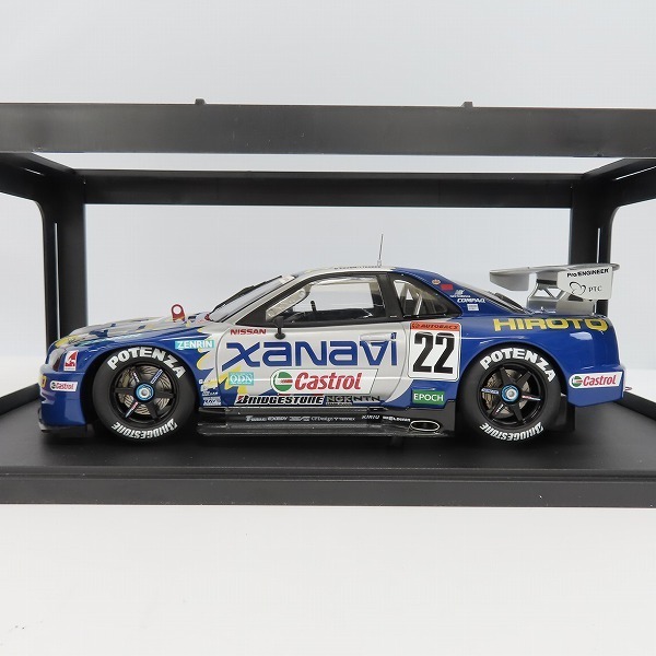 AUTOart/オートアート 1/18 NISSAN SKYLINE/日産スカイライン JGTC 2001 #22 XANAVI HIROTO GTR R34 ミニカー /080(レーシング ...