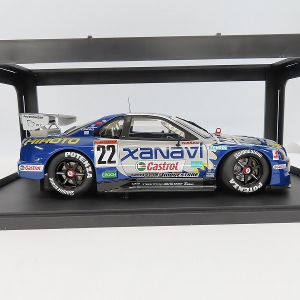 AUTOart/オートアート 1/18 NISSAN SKYLINE/日産スカイライン JGTC 2001 #22 XANAVI HIROTO GTR R34 ミニカー /080(レーシング ...