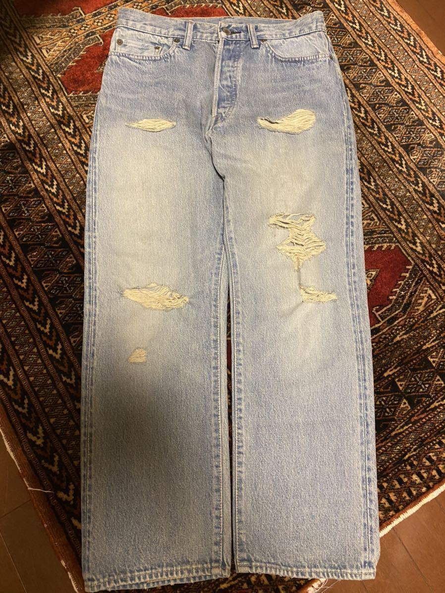 アンユーズド UN denim five pocket damage pants ダメージ デニム パンツ(男性用)｜売買されたオークション ...