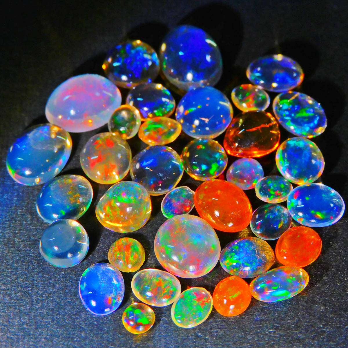 遊色抜群 天然ファイヤーオパール 天然ウォーターオパールメキシコおまとめ 15ct ナチュラル ルース Fire Water opal 遊色(オパール)｜売買されたオークション情報、yahoo ...