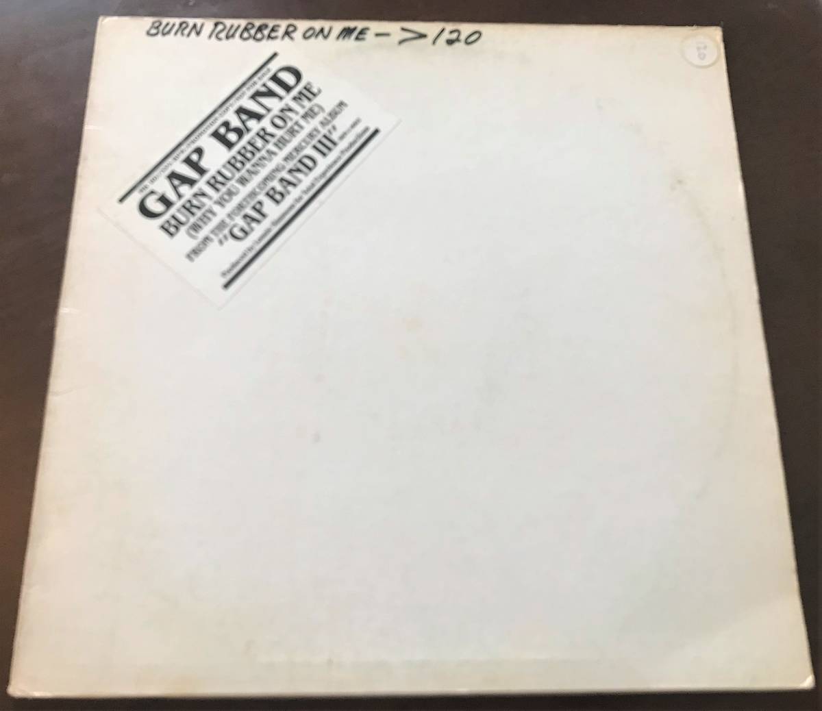 U.S.プロモ盤12’ THE GAP BAND ／BURN RUBBER ON ME(ディスコ)｜売買されたオークション情報、yahooの ...