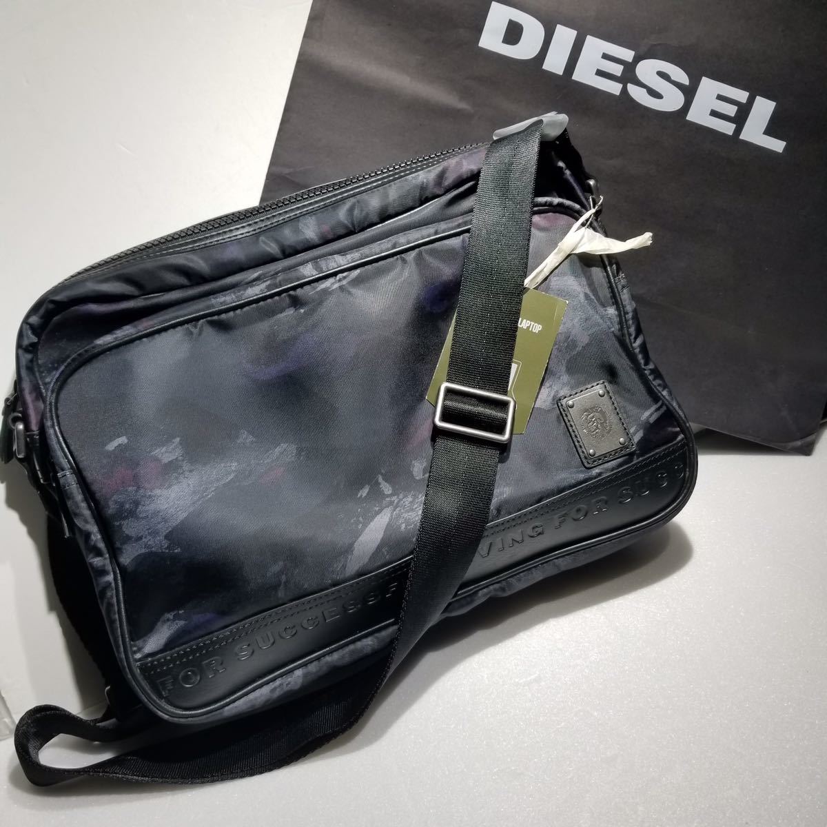 ディーゼル バッグ DIESEL BAG ショルダー 迷彩 カモフラ ブラック ネイビー ON THE ROAD…AGAIN NEW ...