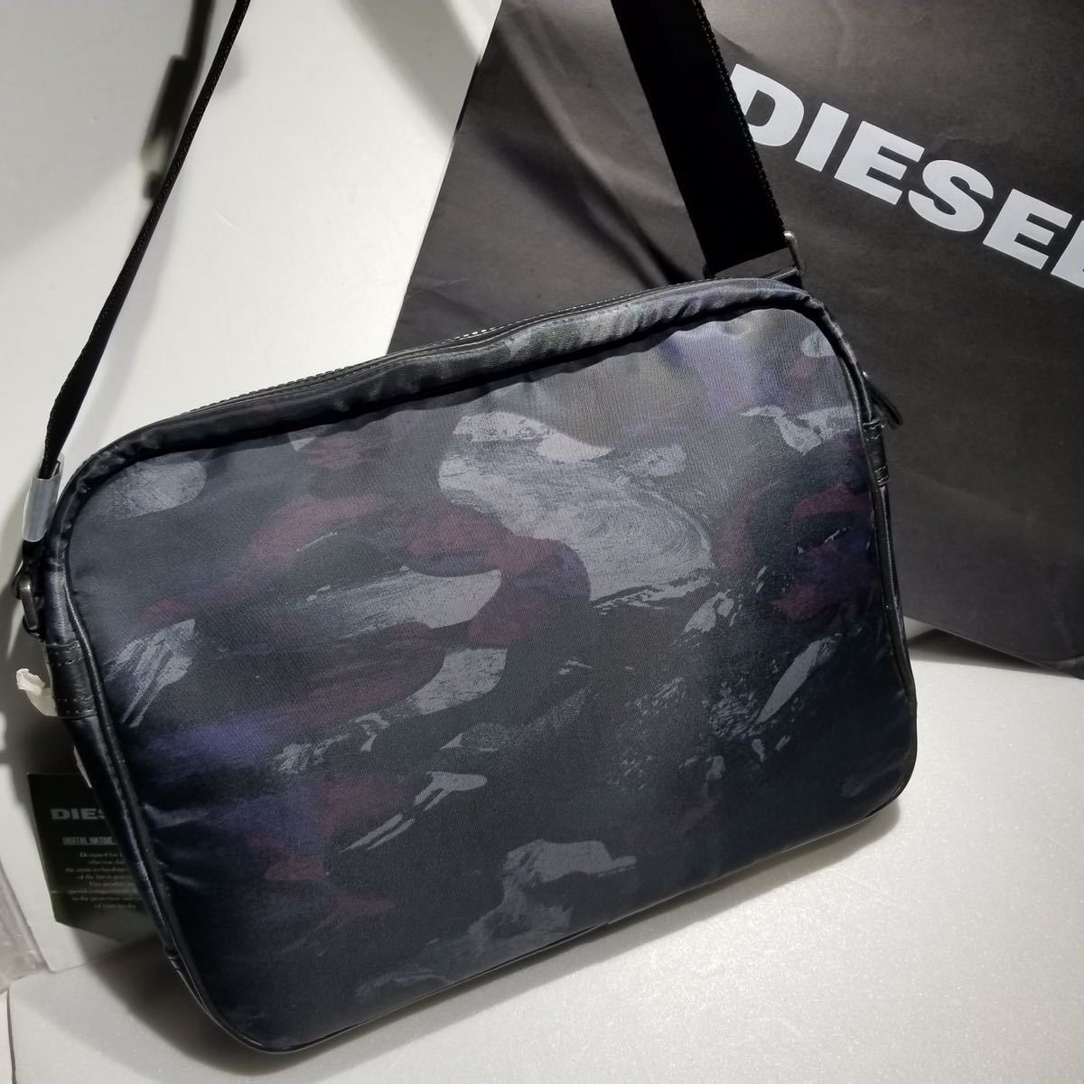 ディーゼル バッグ DIESEL BAG ショルダー 迷彩 カモフラ ブラック ネイビー ON THE ROAD…AGAIN NEW ...