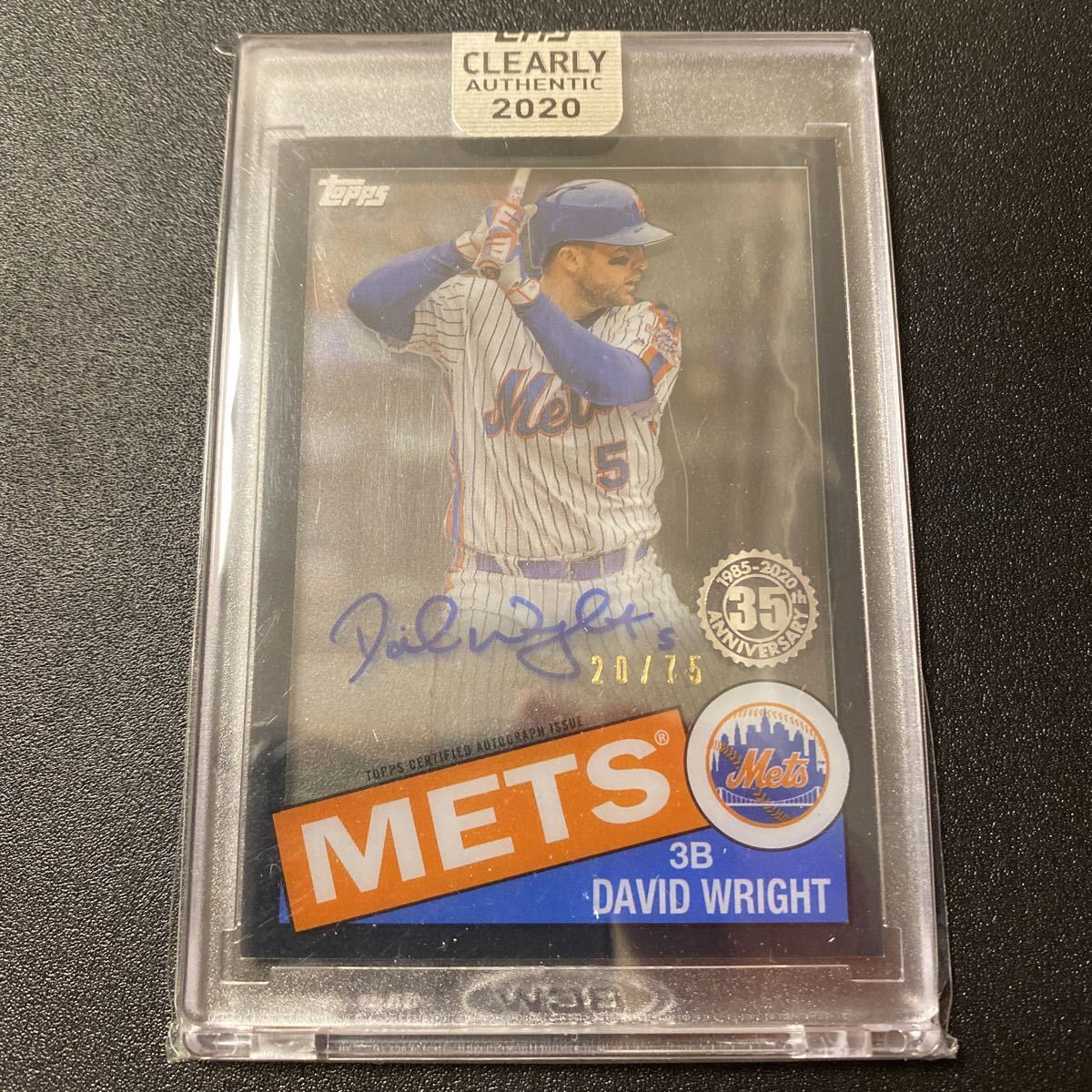 David Wright 2020 Topps Clearly Black Auto 75枚限定 直筆サイン(Topps)｜売買された ...