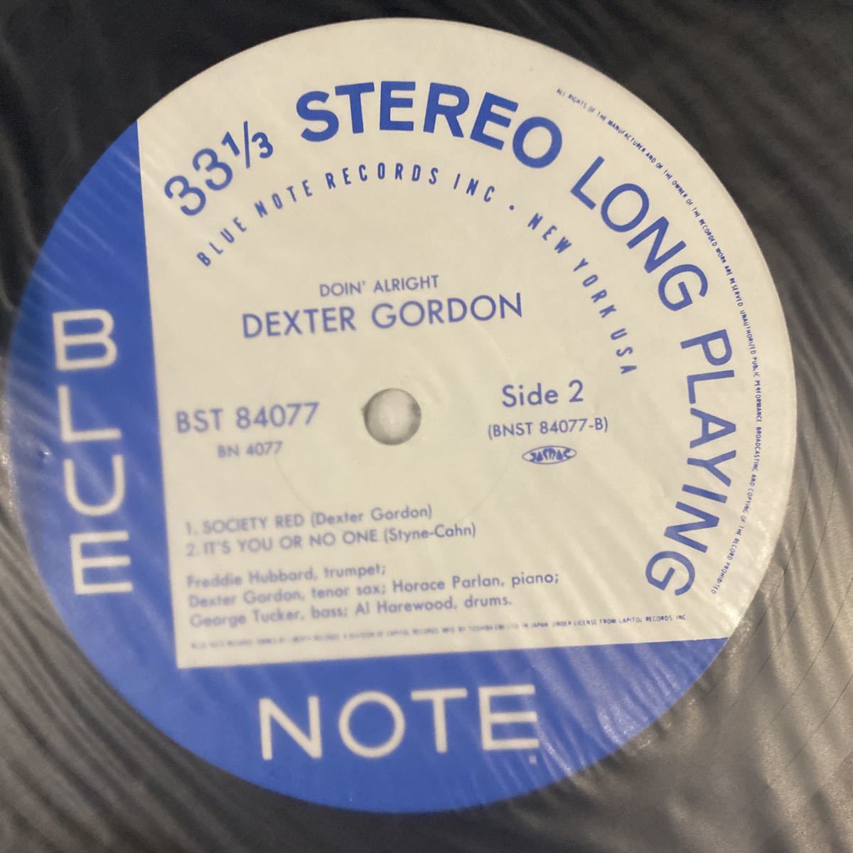 国内盤 ハードバップ名盤 Dexter Gordon/デクスター ゴードン Doin' Allright Freddie Hubberd Horace Parlan BLUE NOTE/東芝 ...