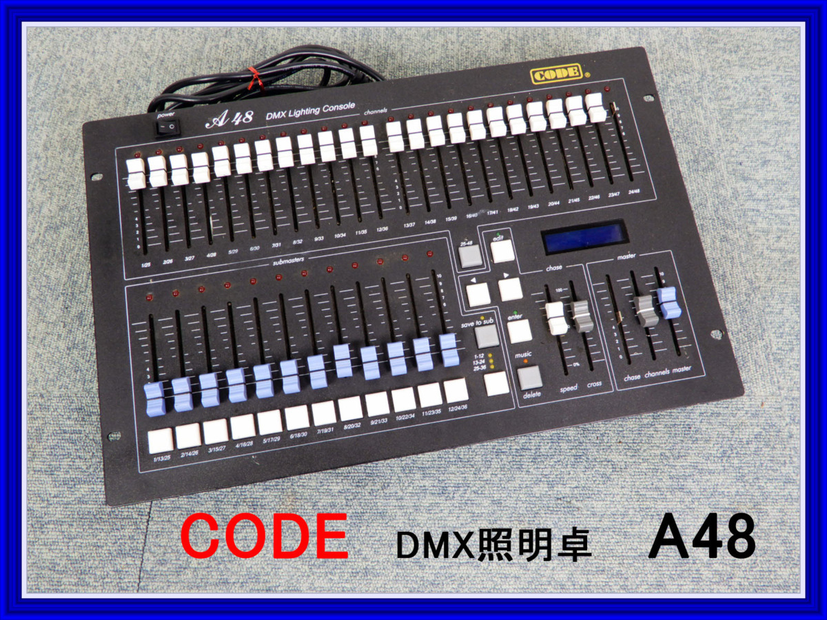 CODE DMX照明卓 DMX調光卓 A48 Lighting Console(レコーディング、PA機器)｜売買されたオークション情報、yahooの商品情報をアーカイブ公開 - オークファン ...