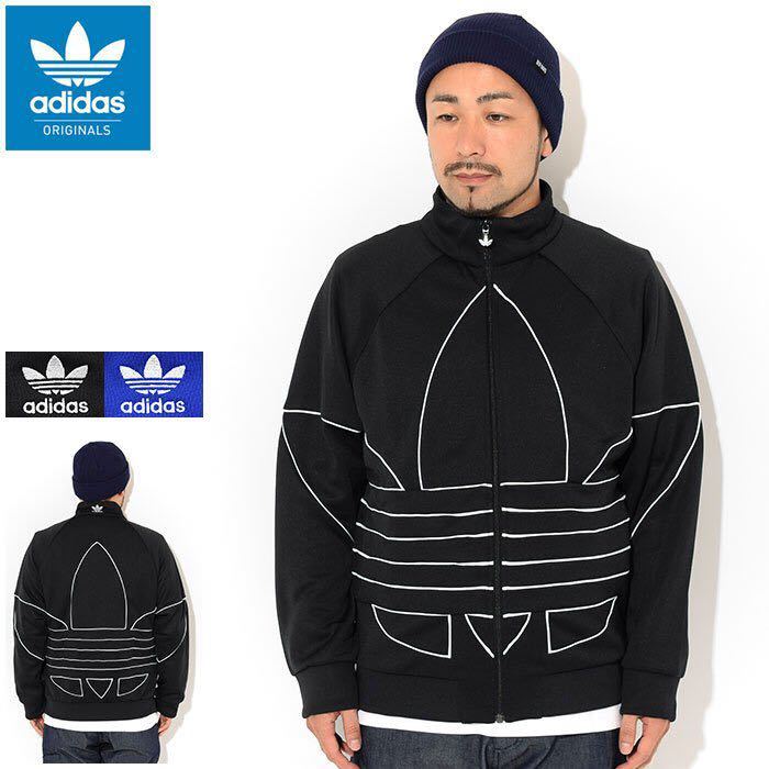 adidas アディダスオリジナルス ビッグトレフォイルジャケット ジャージ GE0810 黒 O(ジャンパー、ブルゾン)｜売買された ...