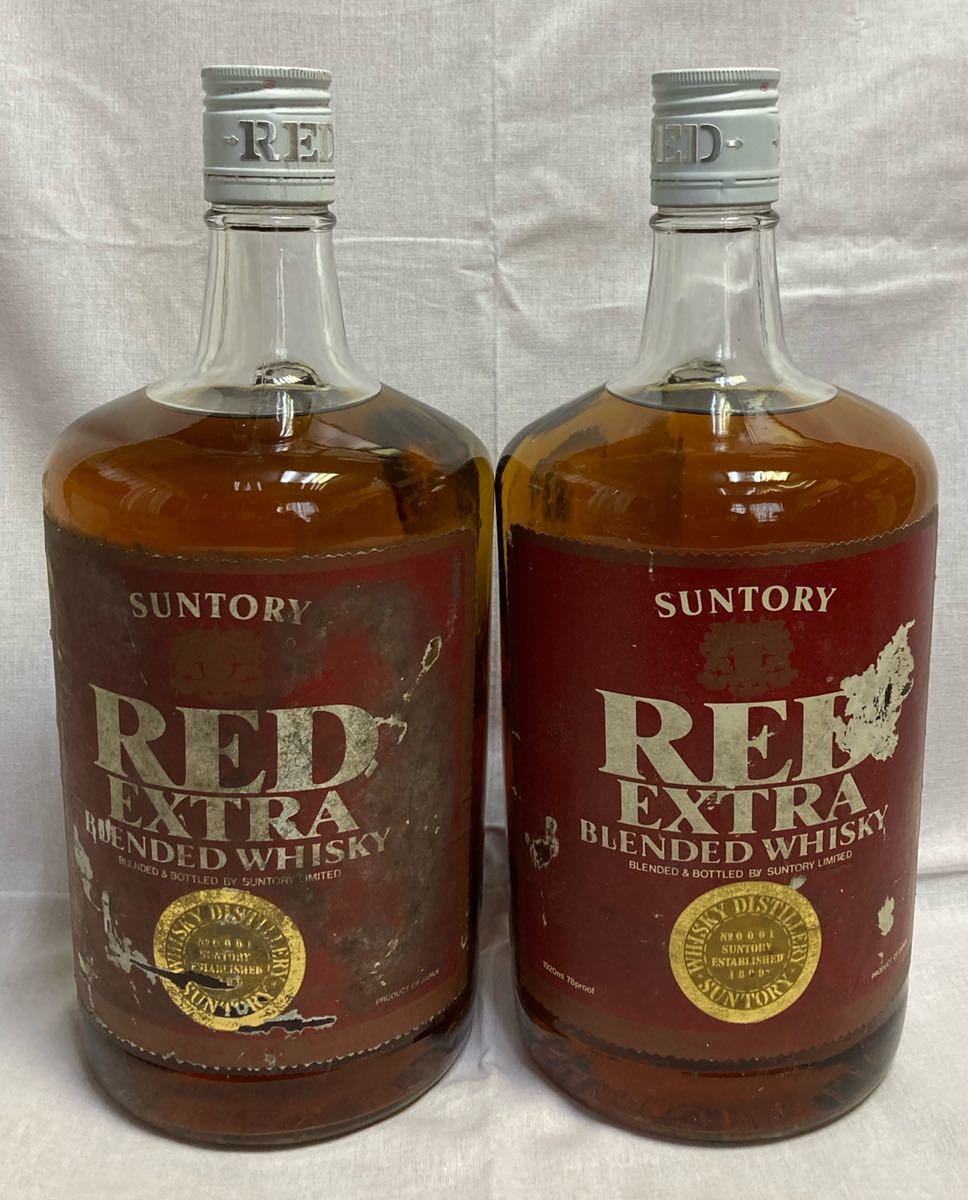 ①30年程前に購入の古酒 冷暗所保管の未開栓 サントリー レッド エクストラ 1920ml 2本セット SUNTORY RED EXTRA ウイスキー ジャンボ瓶(日本)｜売買された ...