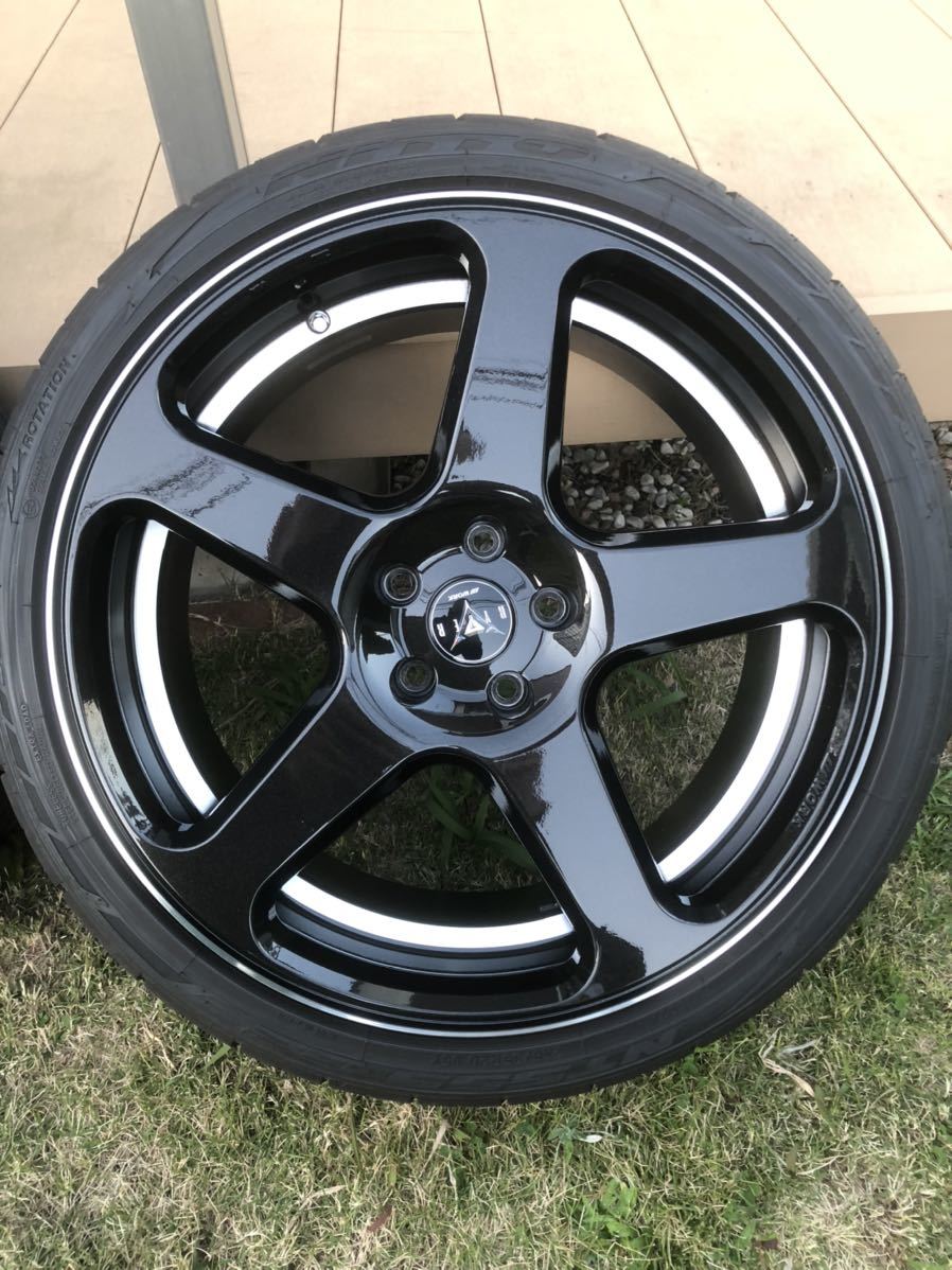 WORK RYVER ワーク レイバー S005 20X8.5＋38 ニットーNT555G2 245/35R20 4本セット(ラジアルタイヤ ...