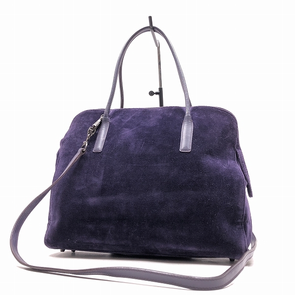 プラダ PRADA 31 ベロア 2WAY ハンド バッグ ショルダー ギャランティーカード付 紫 袋付L8-001(ハンドバッグ)｜売買されたオークション情報、yahooの商品情報を ...