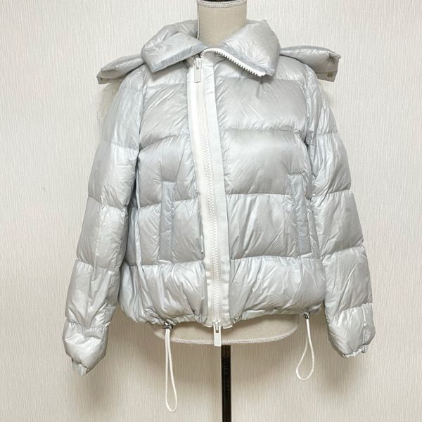 605451 sacai サカイ ダウンコート 2 白 ホワイト フード付き 17-03392 レディース(女性用)｜売買されたオークション ...