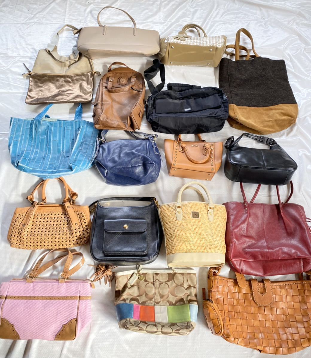 d357 大量ハンドバッグまとめ売り COACH.robita.YURIE NITANI.Rudolph Valentino.RALPH LAUREN.regalo他 ブランド各種 ...