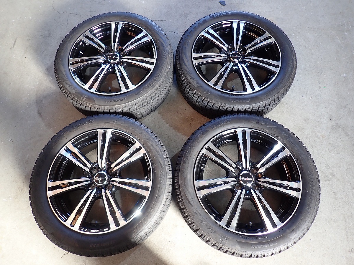 KL4428 185/55R16 アクシオ フィールダー スイフト 2018年製 スタッドレスSET 16×6J 100/4H ET42 1円 ...