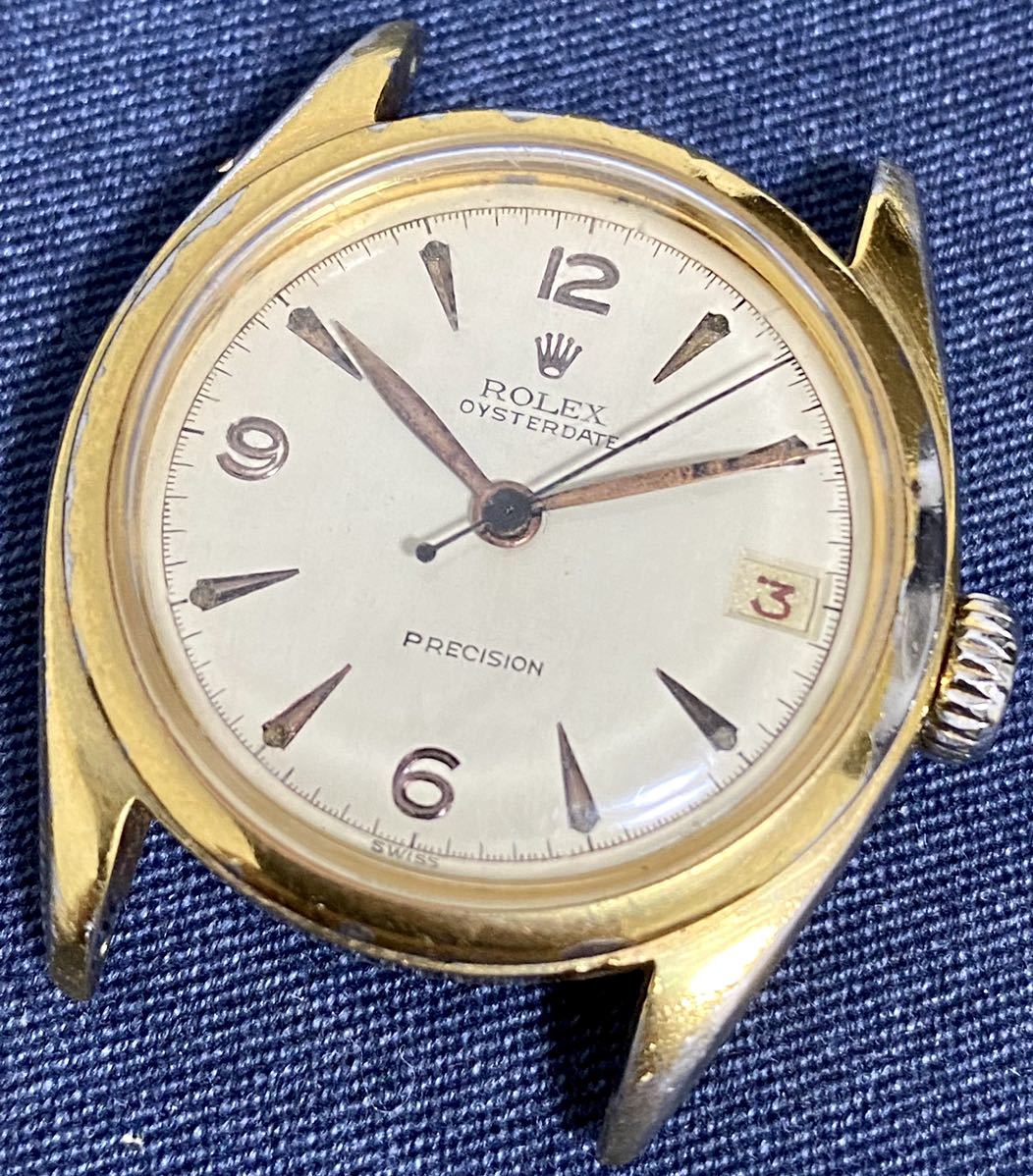 Y ROLEX ロレックス オイスターデイト プレシジョン 6066 メンズ レディース ボーイズモデル 手巻き アンティーク 本体のみ 時計 ...