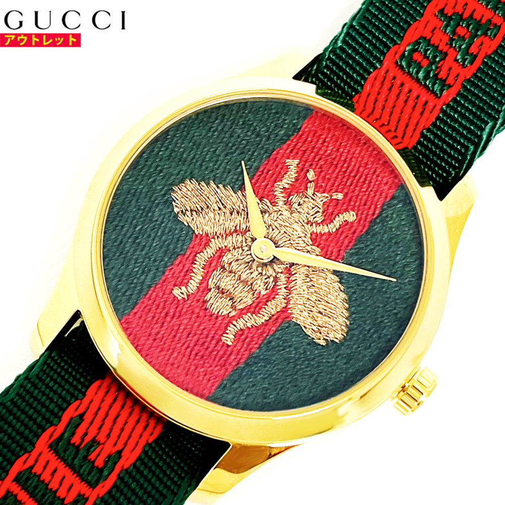 GUCCI グッチ 腕時計 Gタイムレス YA126487A ユニセックス グリーン＆レッド クオーツ(男性用)｜売買されたオークション情報 ...