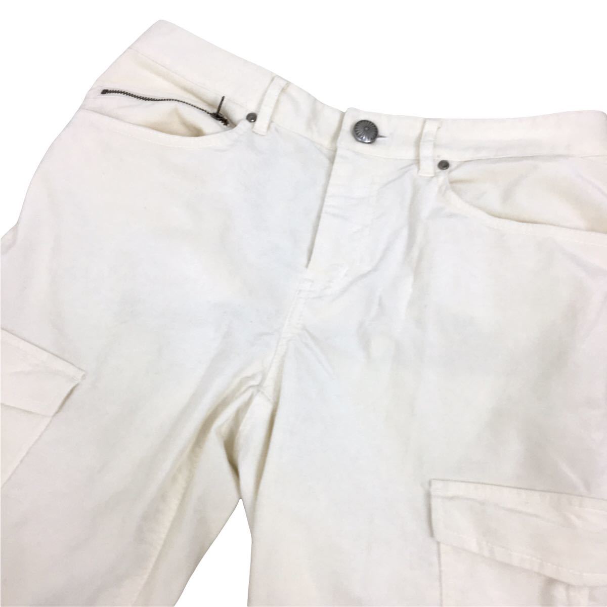 Y422 23区 カーゴパンツ テーパード ストレッチ パンツ 44 2XL 相当 レディース ボトムス アイボリー 系 オンワード樫山(XL ...