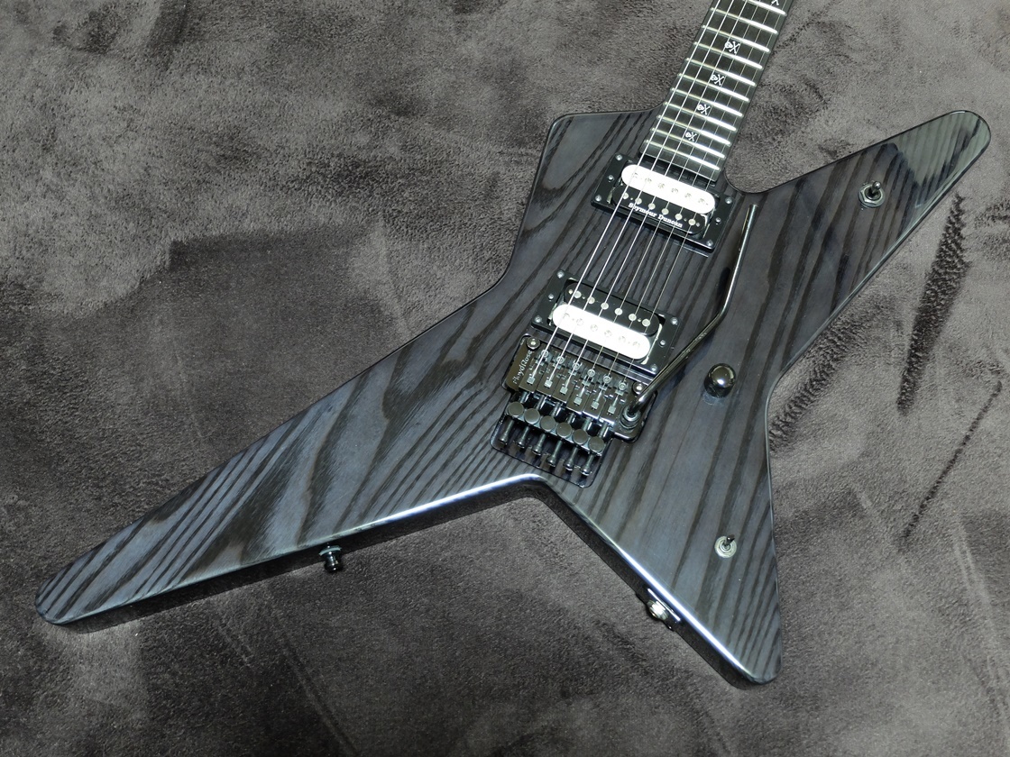 メンテナンス済 良杢目 ESP カスタムオーダー Random Star ランダムスター Original See Thru Black 特注 ...