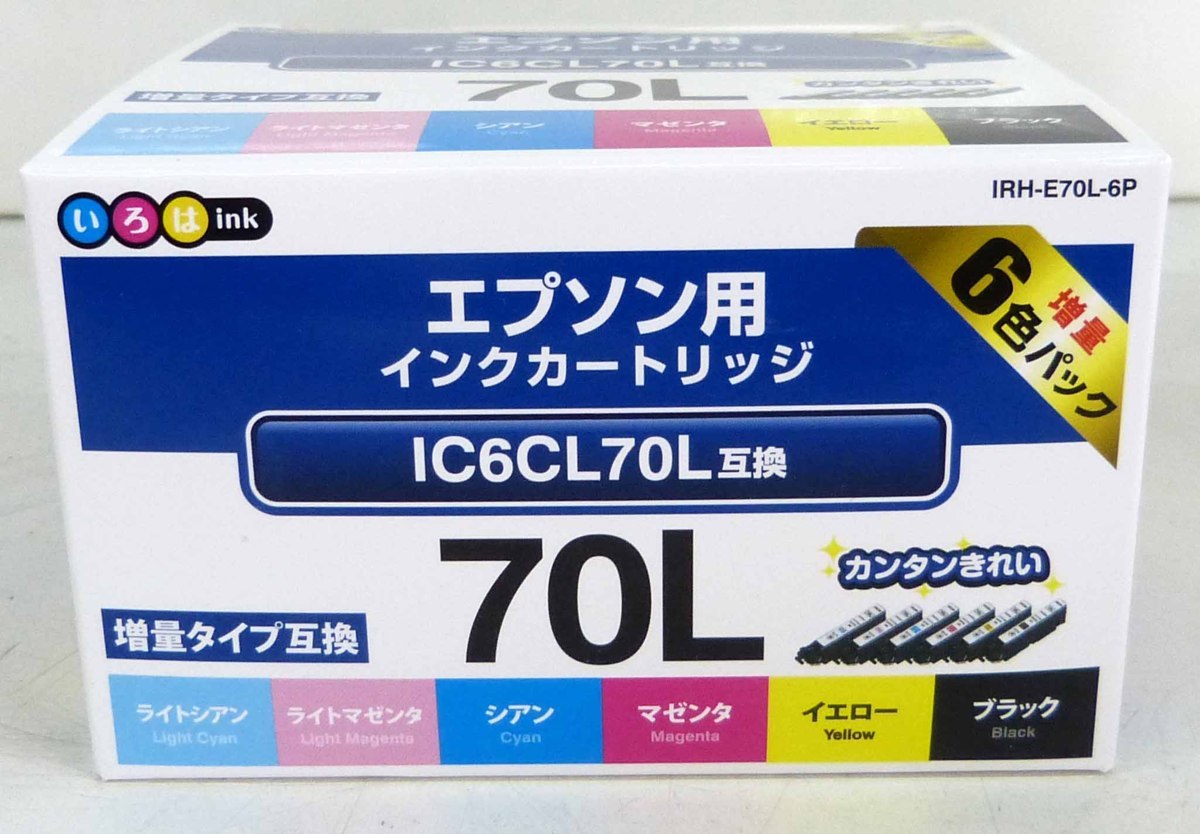 品 エプソン用 互換インク IC6CL70L互換 増量6色パック IRH-E70L-6P(エプソン)｜売買されたオークション情報、yahooの商品情報をアーカイブ公開 - オークファン ...